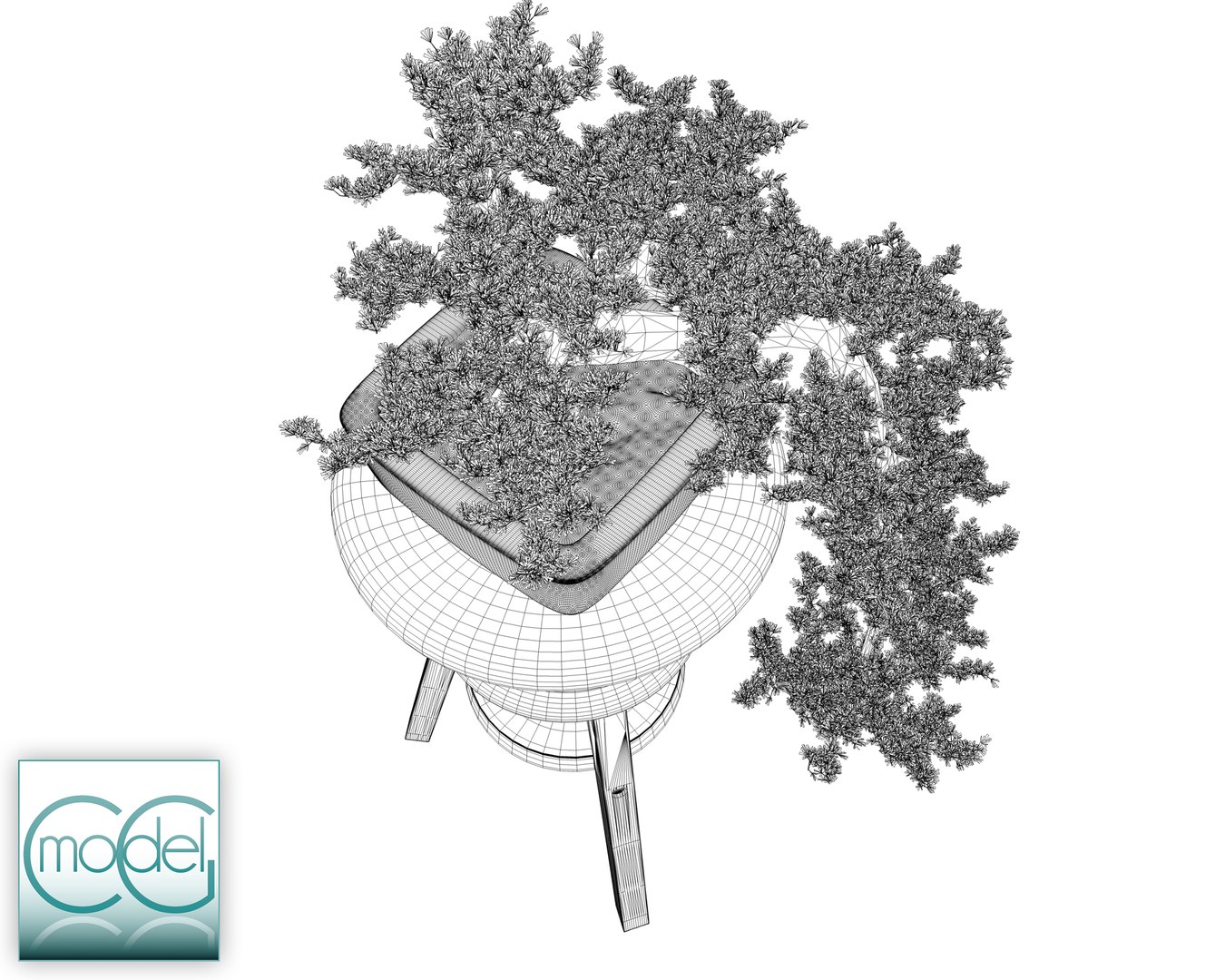 3d Model Bonsai Stool