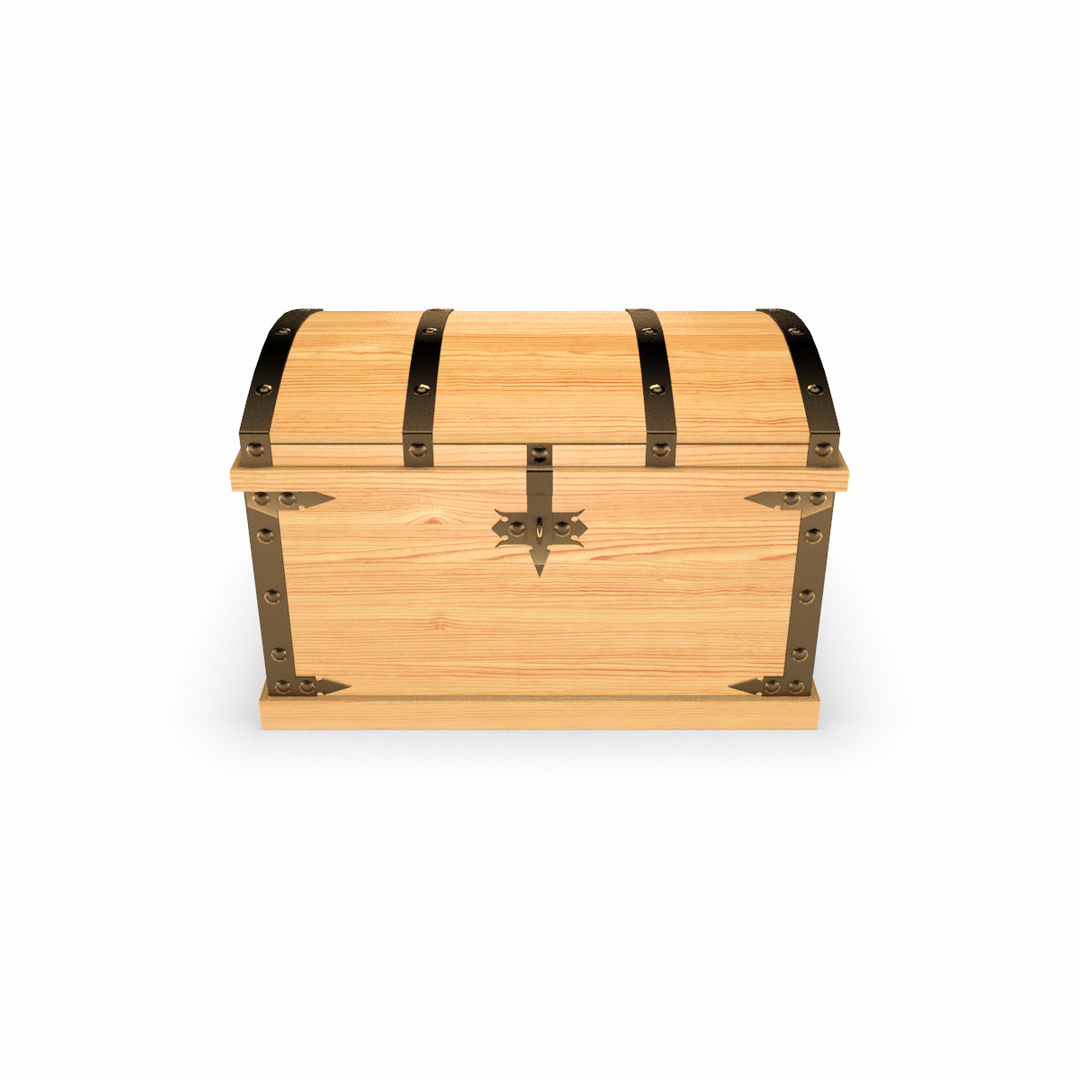 wooden chest 3d model