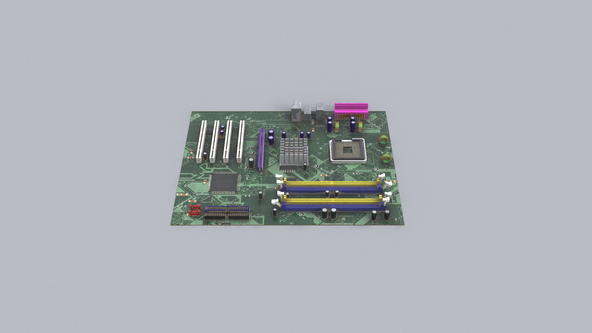 3D Model Motherboard Old HD - TurboSquid 2069283