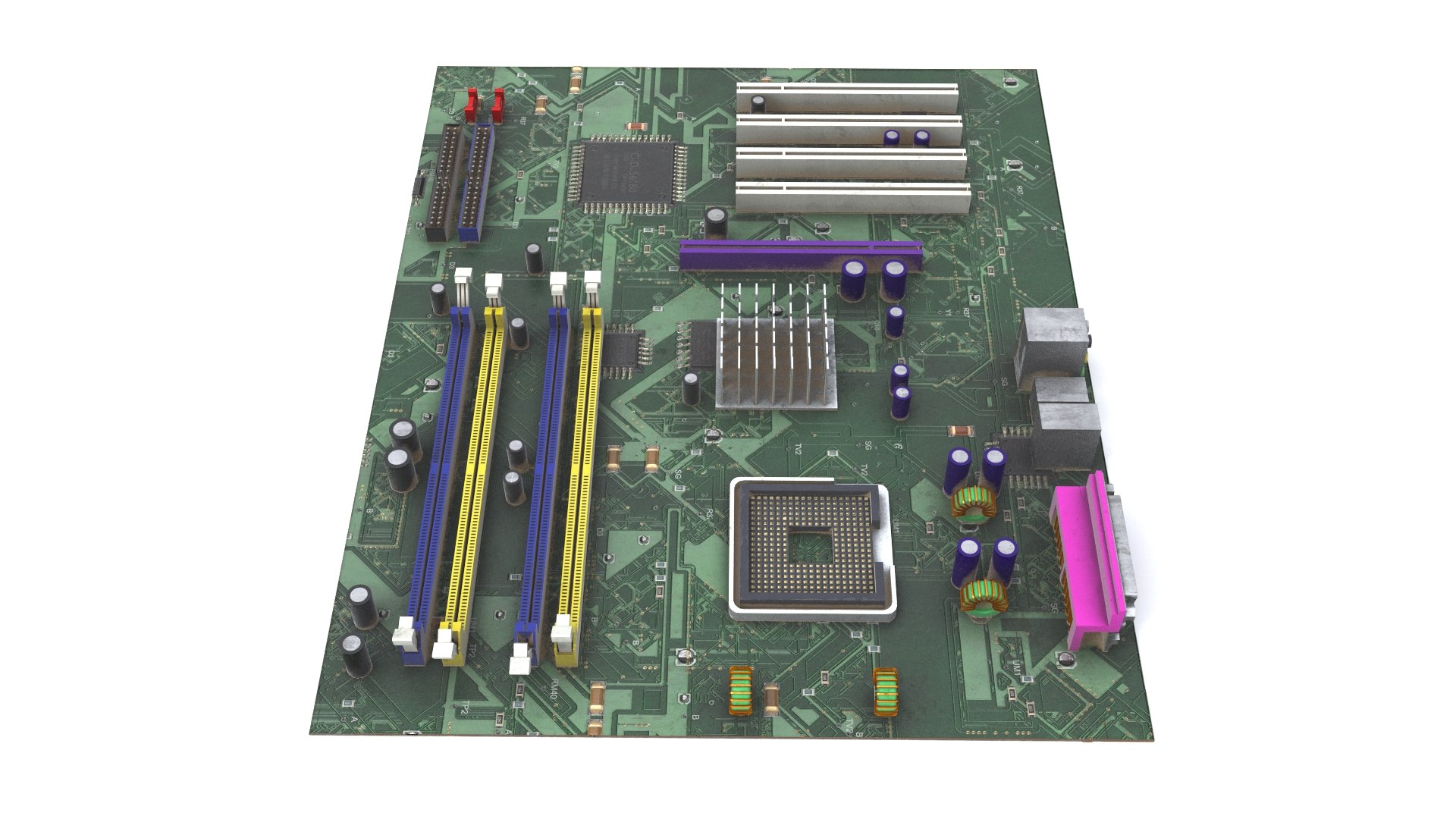 3D Model Motherboard Old HD - TurboSquid 2069283