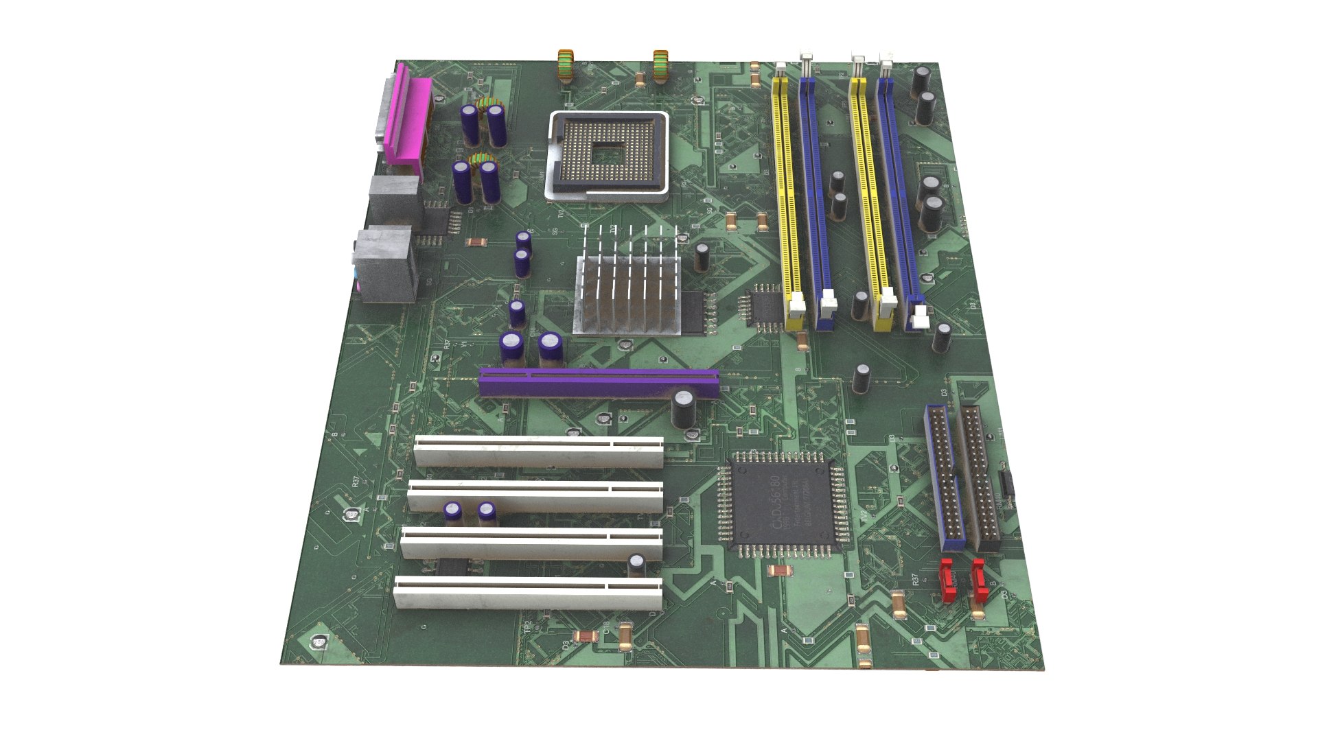 3D Model Motherboard Old HD - TurboSquid 2069283