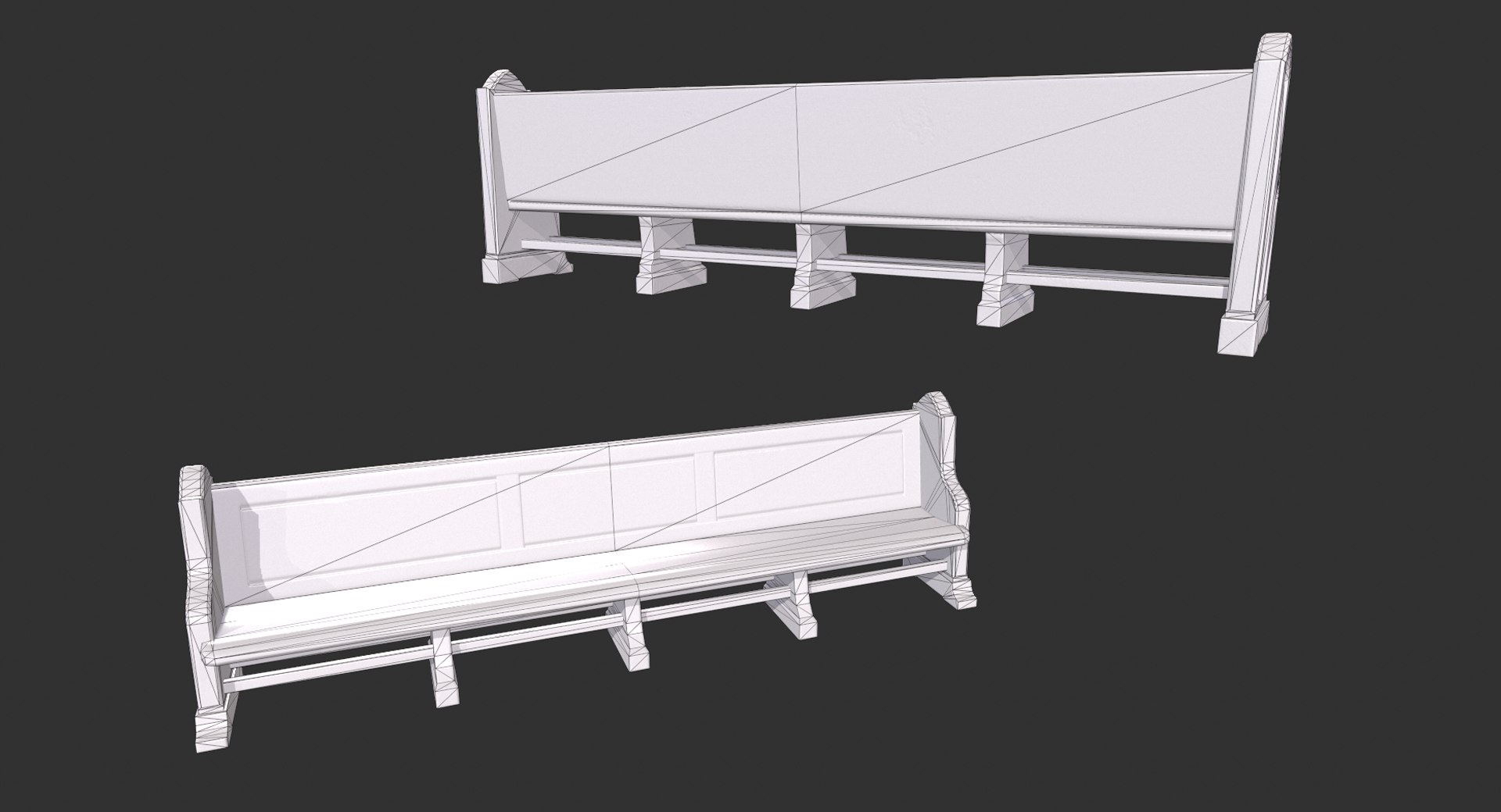 Church Pew 3D Model - TurboSquid 1745997