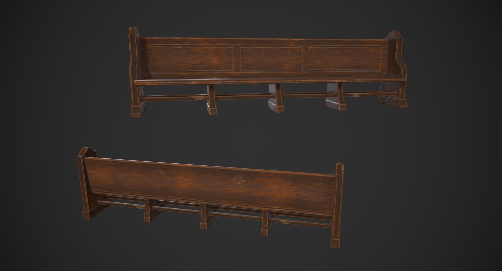 Church Pew 3D Model - TurboSquid 1745997