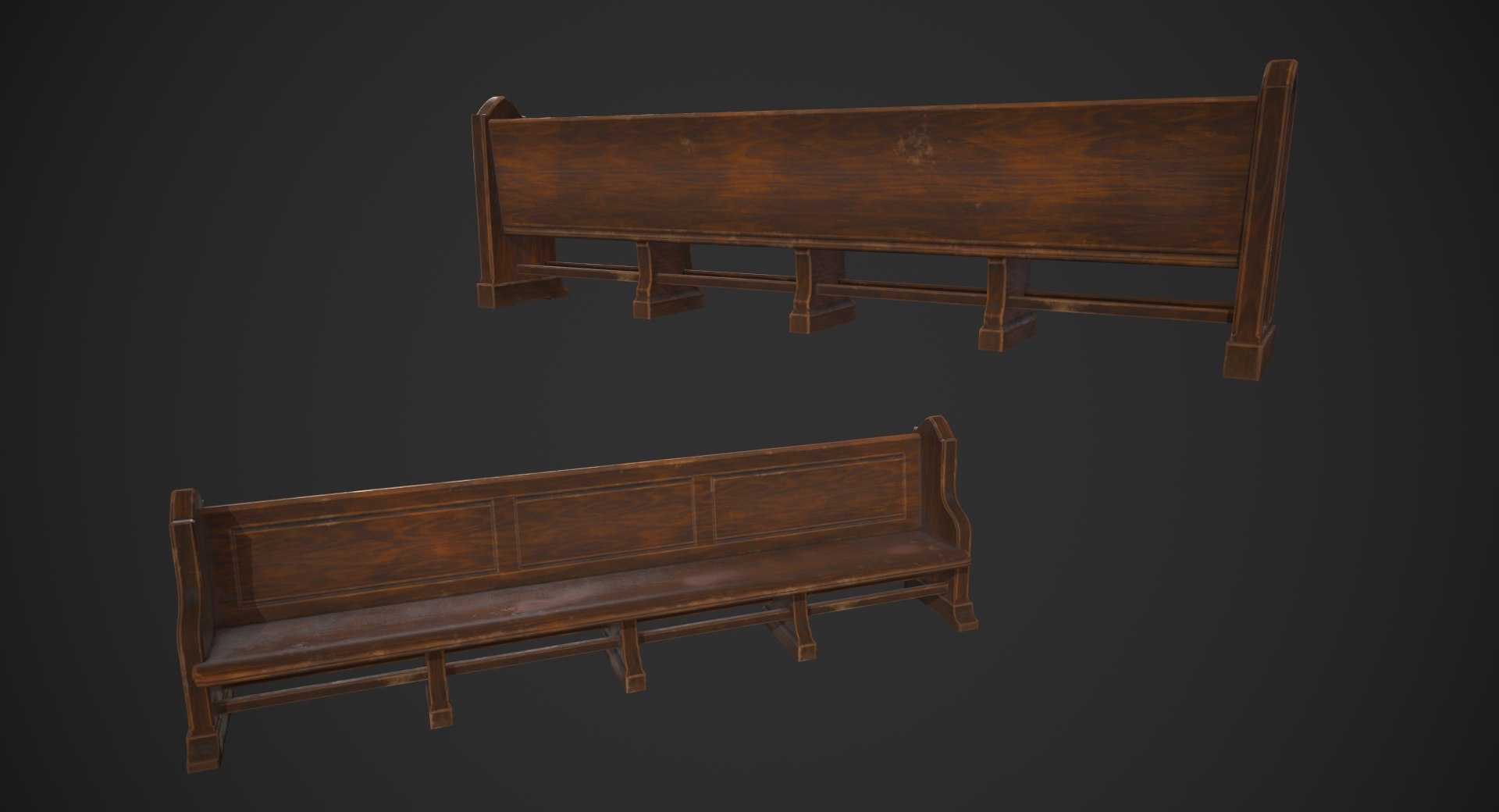 Church Pew 3D Model - TurboSquid 1745997