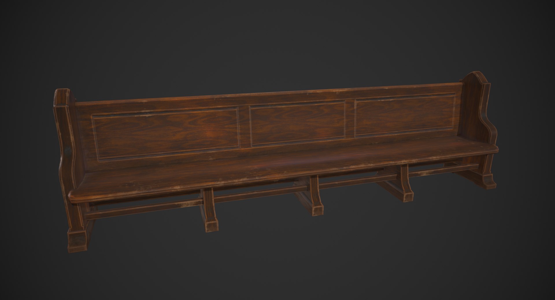 Church Pew 3D Model - TurboSquid 1745997