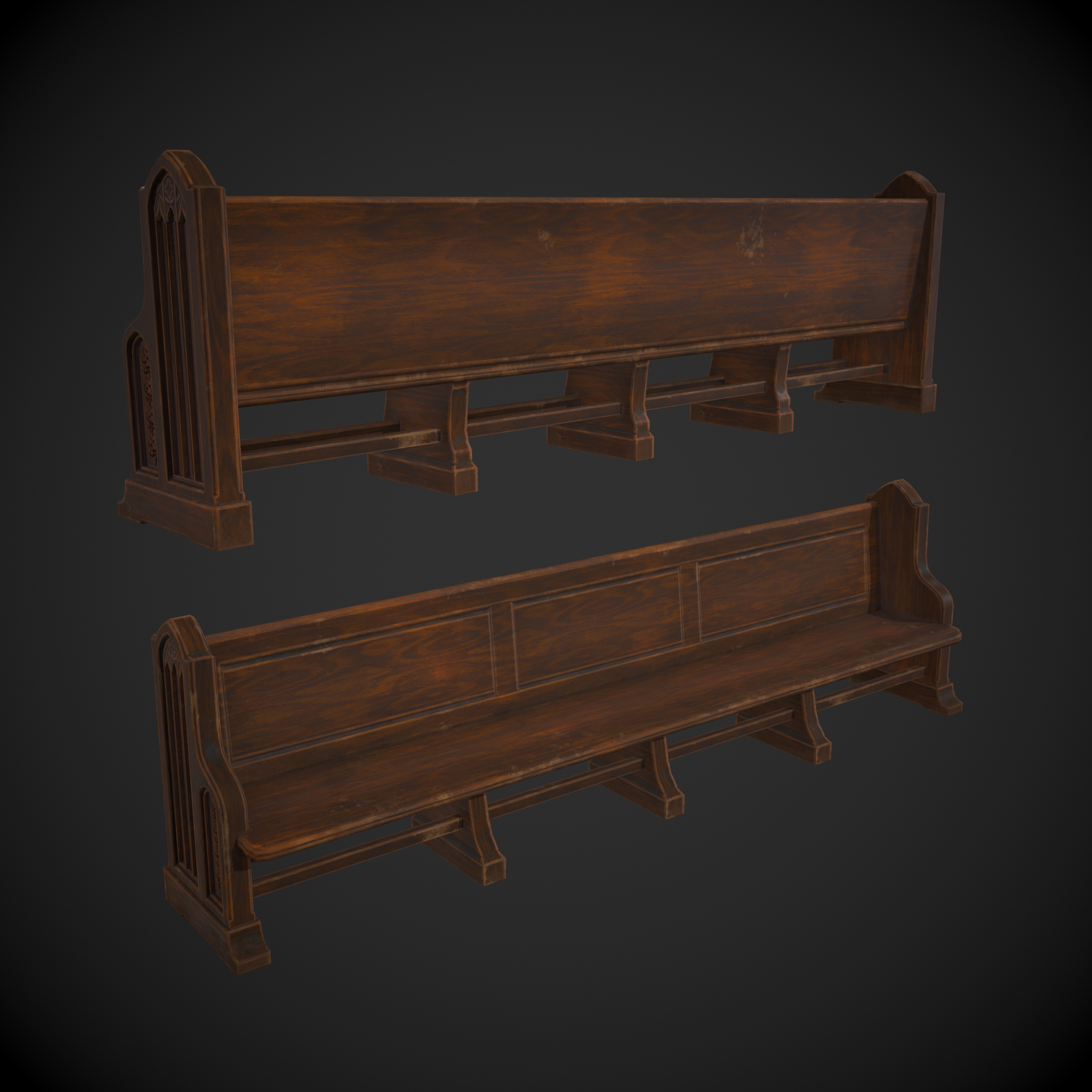 Church Pew 3D model - TurboSquid 1745997