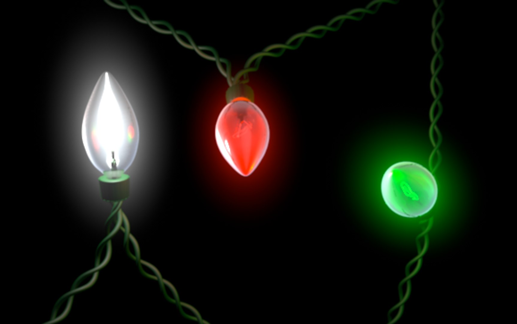 3dsmax Christmas Lightbulbs