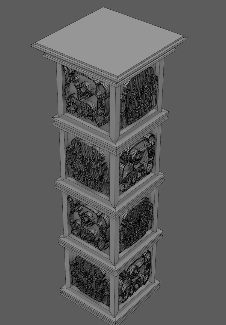 3D Model Column Aztec Pillar - TurboSquid 1405187