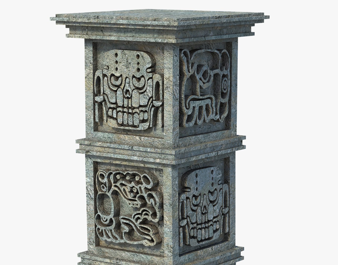 3D Model Column Aztec Pillar - TurboSquid 1405187