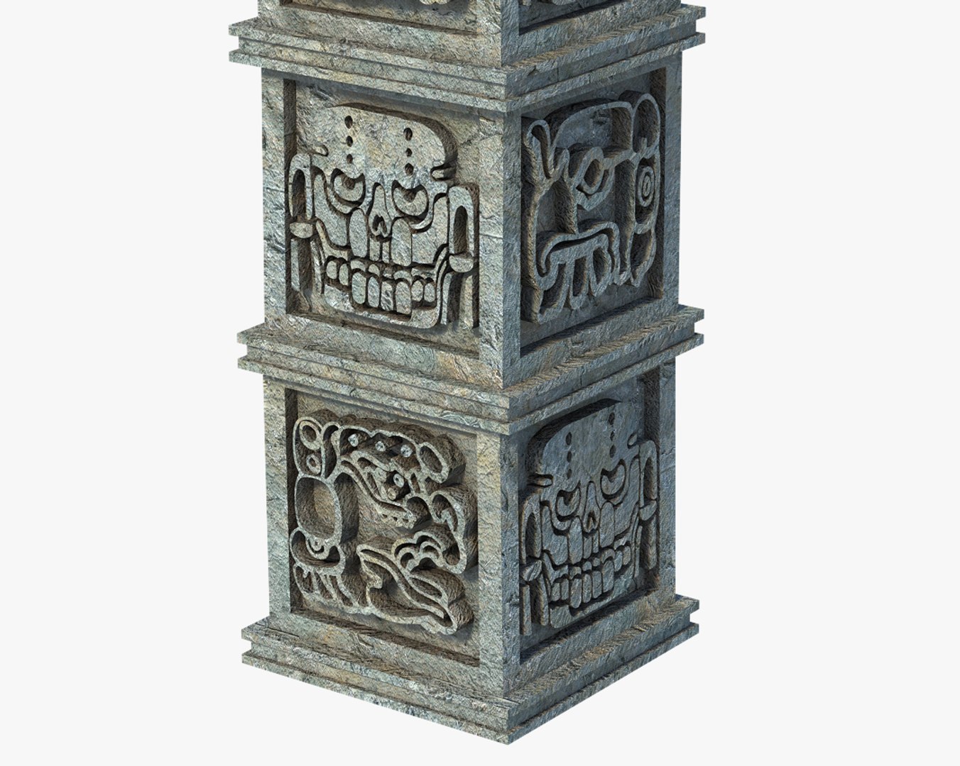 3D Model Column Aztec Pillar - TurboSquid 1405187