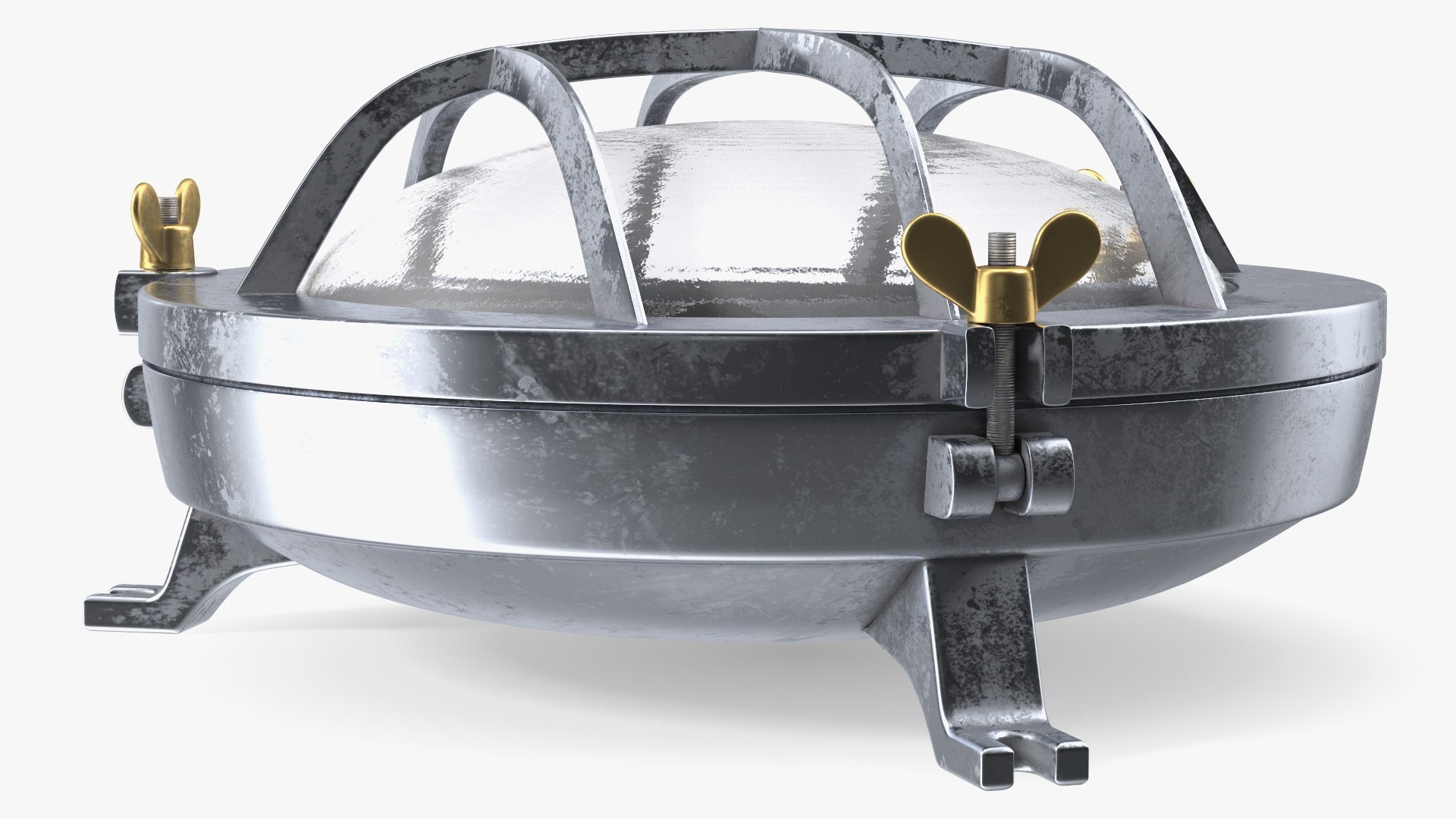 Outdoor Bulkhead Round Lamp Steel With Clear Glass 3D Model ...