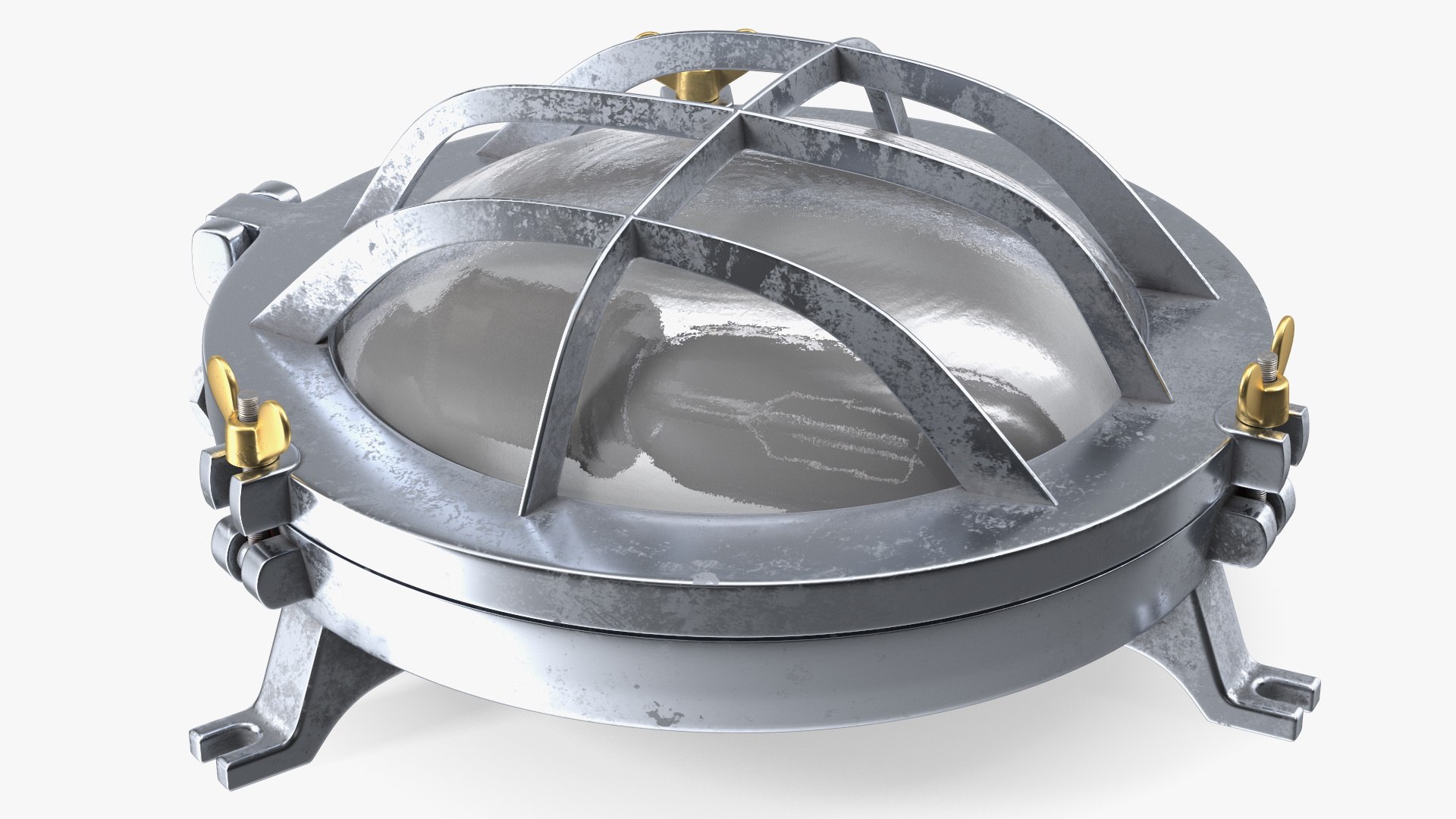 Outdoor Bulkhead Round Lamp Steel With Clear Glass 3D Model ...