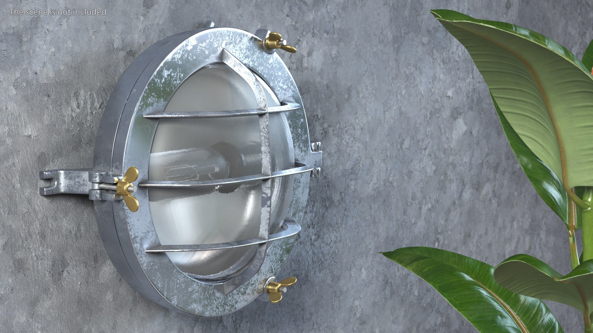 Outdoor Bulkhead Round Lamp Steel With Clear Glass 3D Model ...