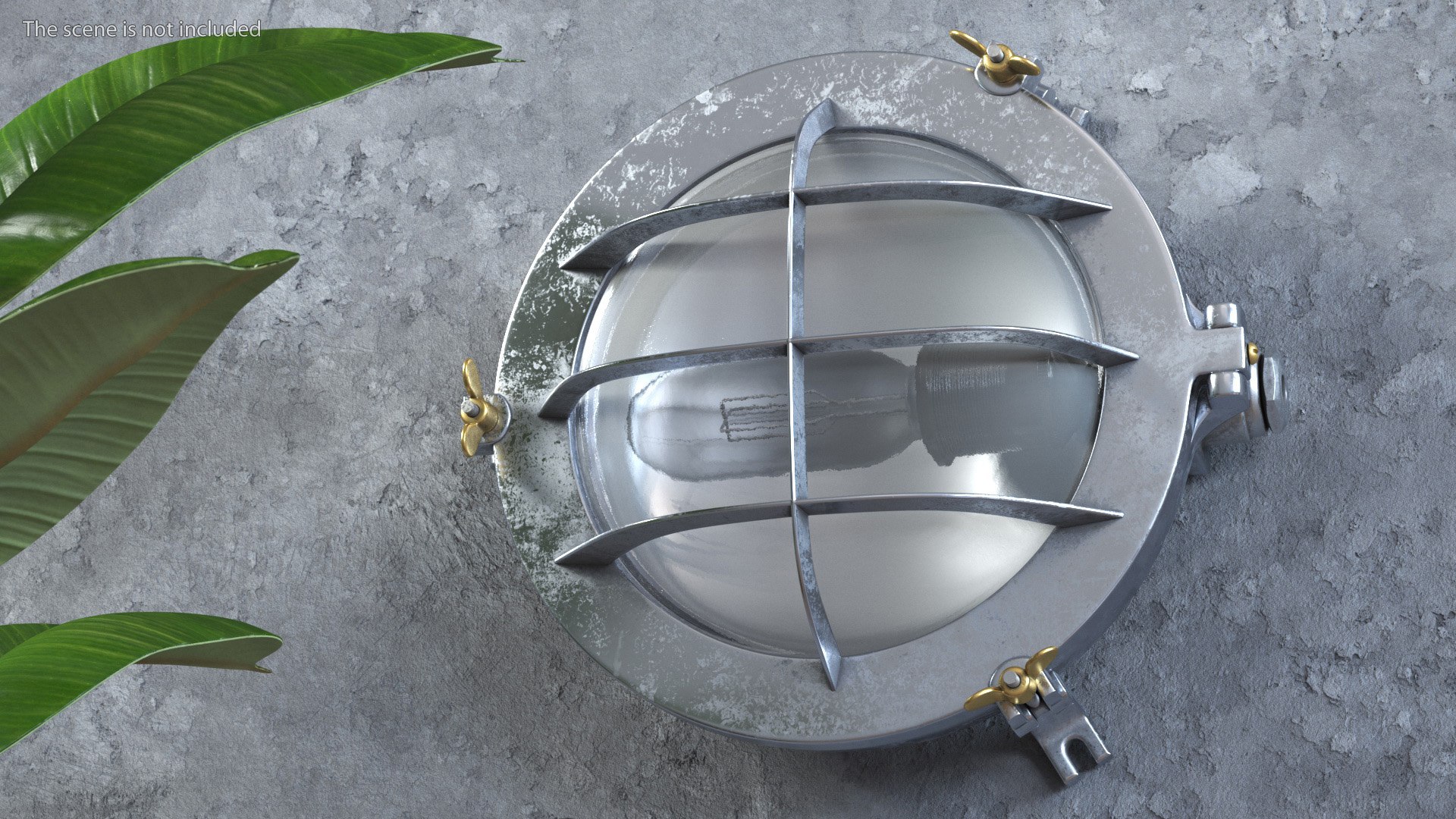 Outdoor Bulkhead Round Lamp Steel With Clear Glass 3D Model ...
