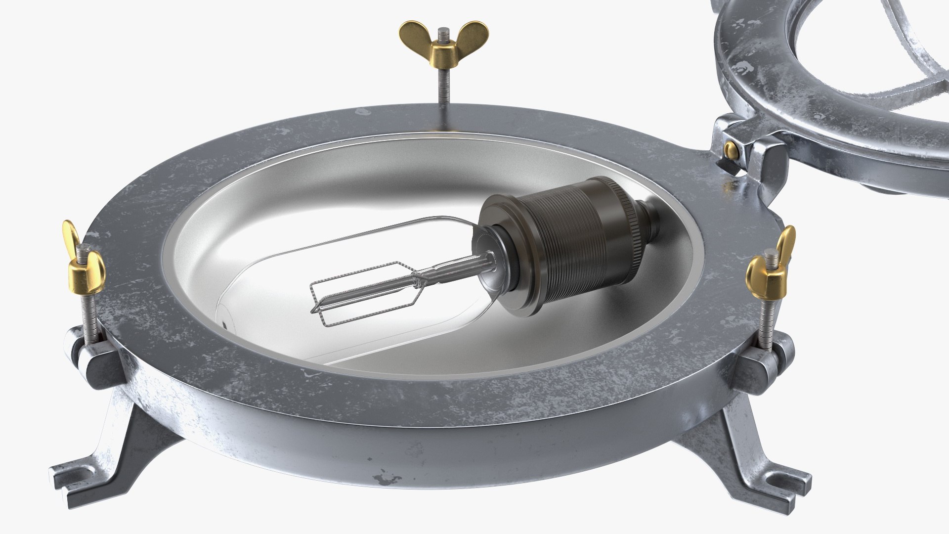 Outdoor Bulkhead Round Lamp Steel With Clear Glass 3D Model ...