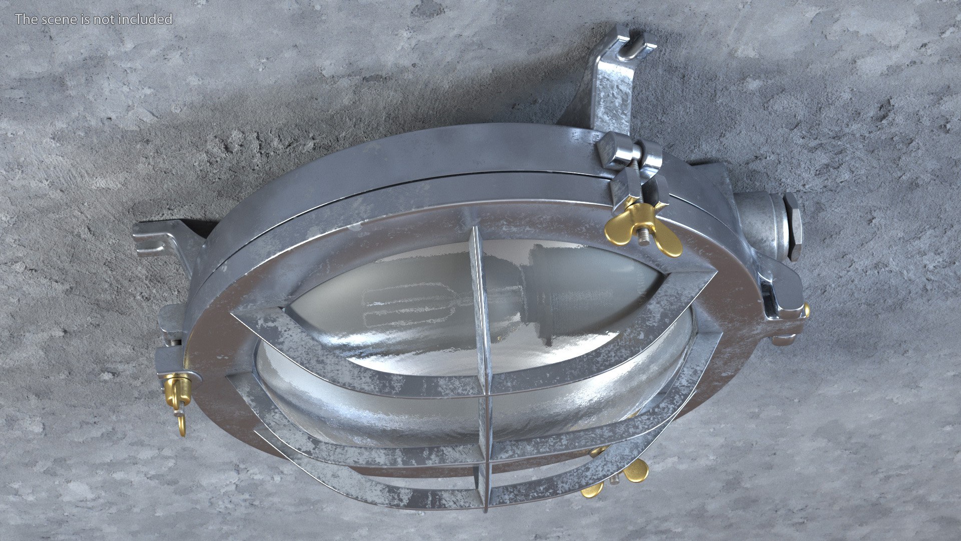 Outdoor Bulkhead Round Lamp Steel With Clear Glass 3D Model ...