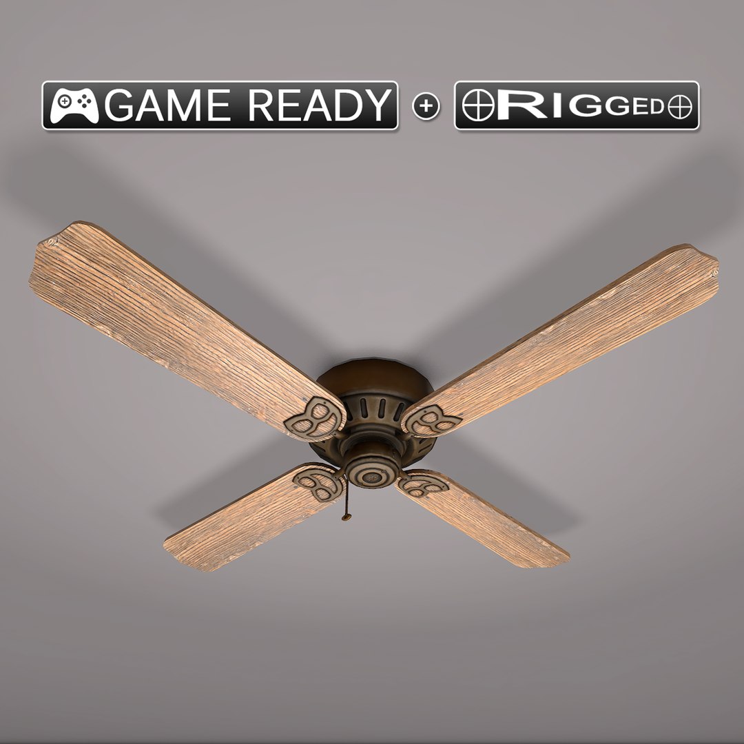 3d Model Real-time Ceiling Fan