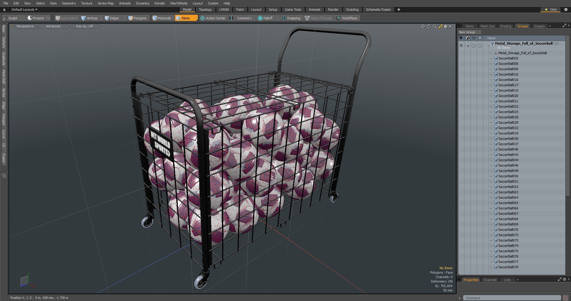 Metal Storage Full of Soccerball 3D model - TurboSquid 2139398