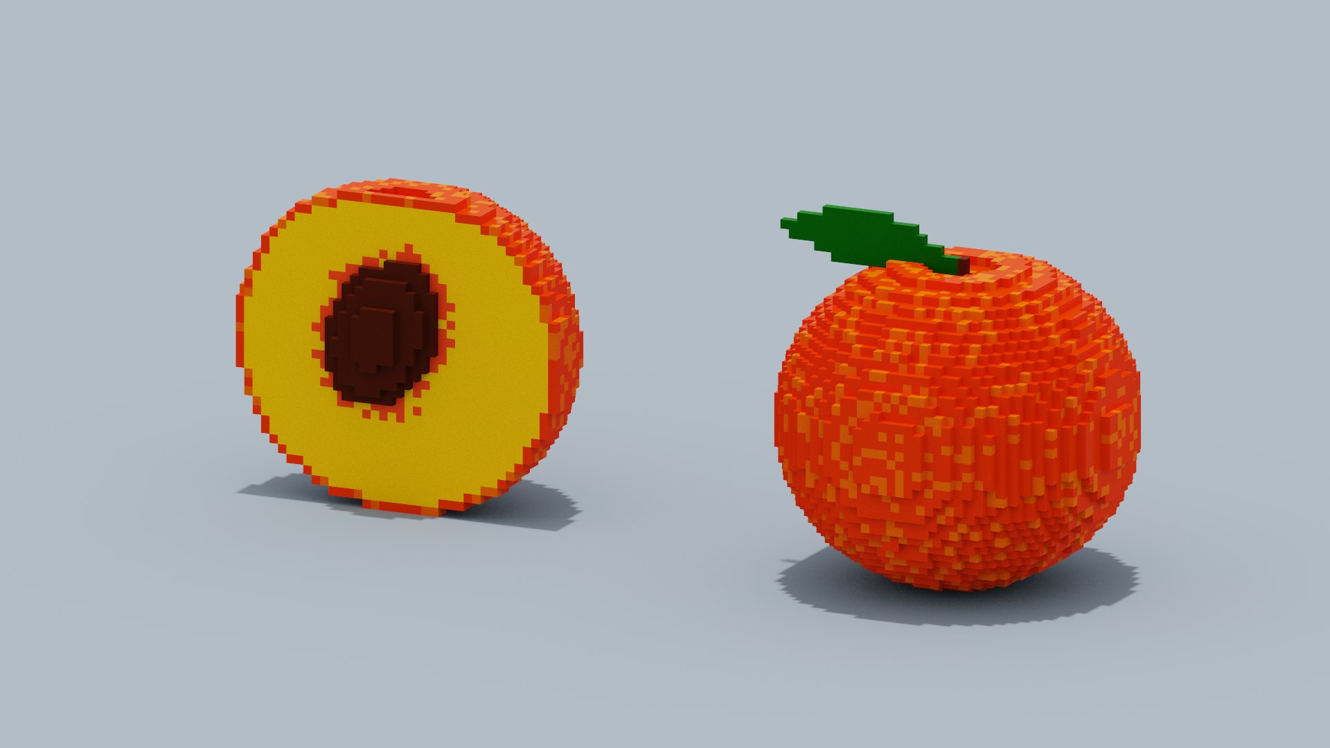 Voxel Peach Model - TurboSquid 2159643