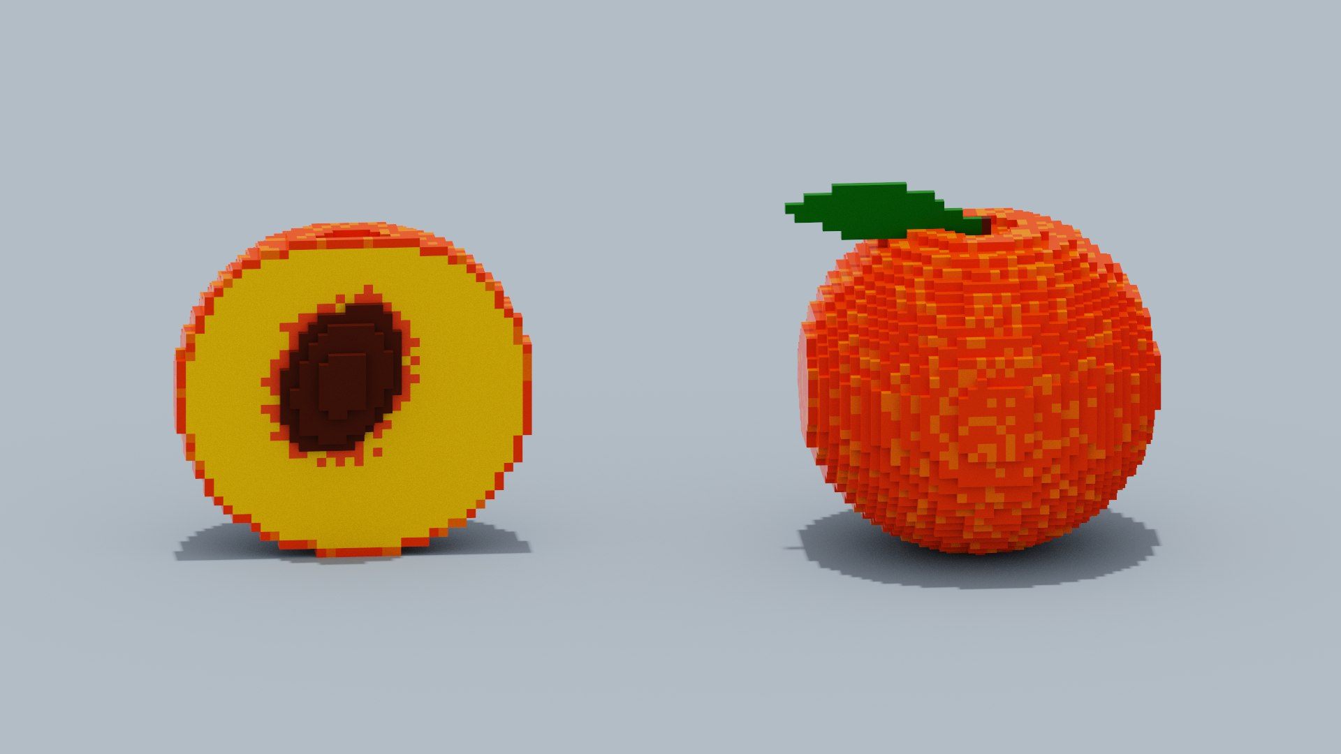 Voxel Peach Model - TurboSquid 2159643