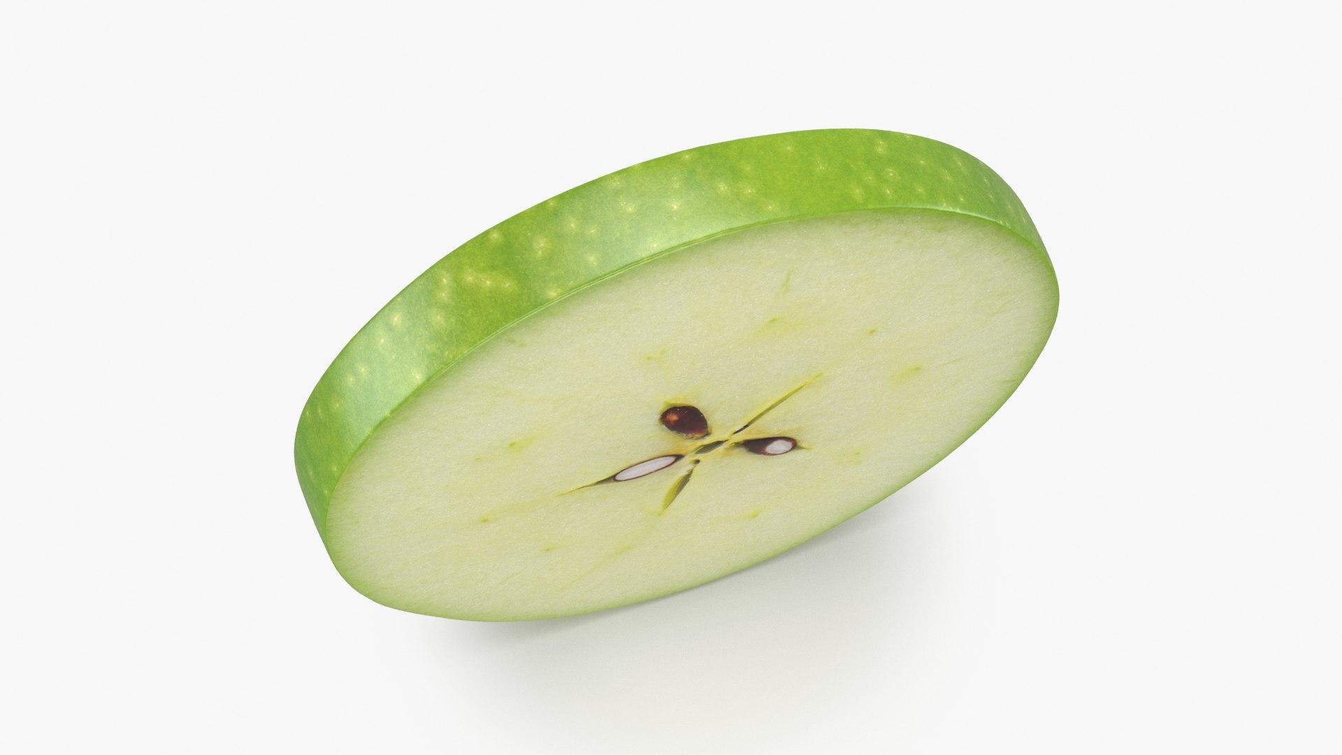 Green Apple Slice Round 3D Model - TurboSquid 2084343