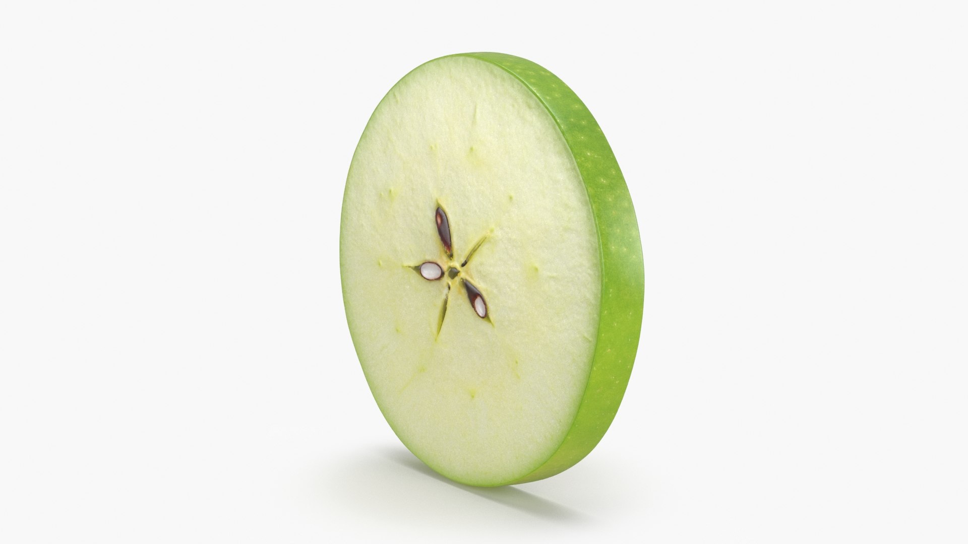 Green Apple Slice Round 3D Model - TurboSquid 2084343