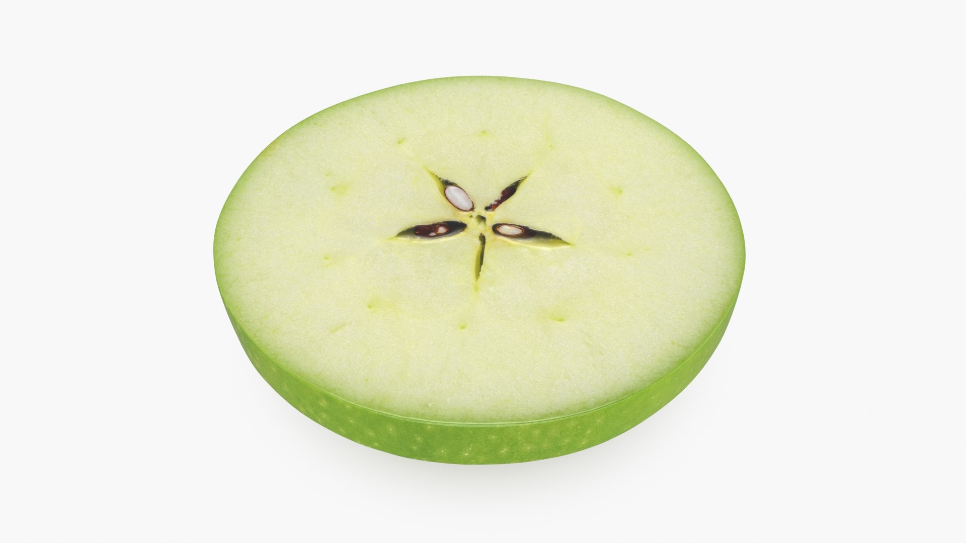 Green Apple Slice Round 3D Model - TurboSquid 2084343