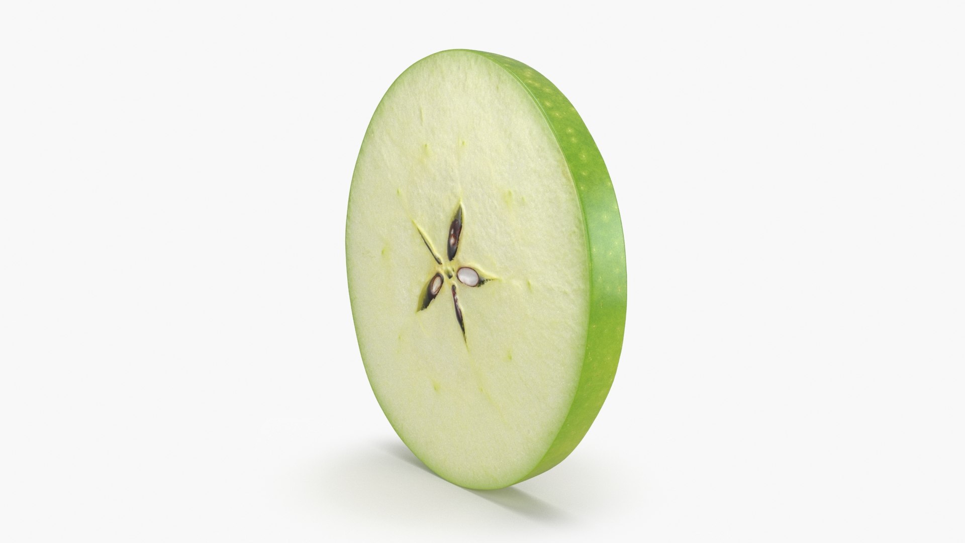 Green Apple Slice Round 3D Model - TurboSquid 2084343