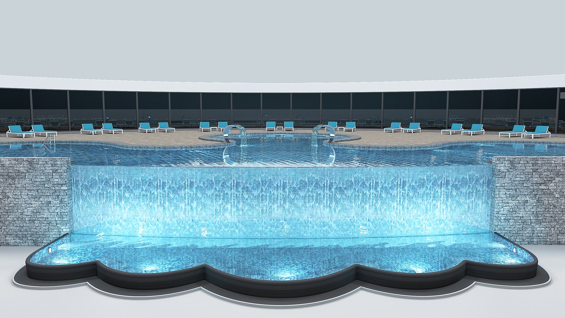 Swimming Pool Infinty 3D Model - TurboSquid 1721774