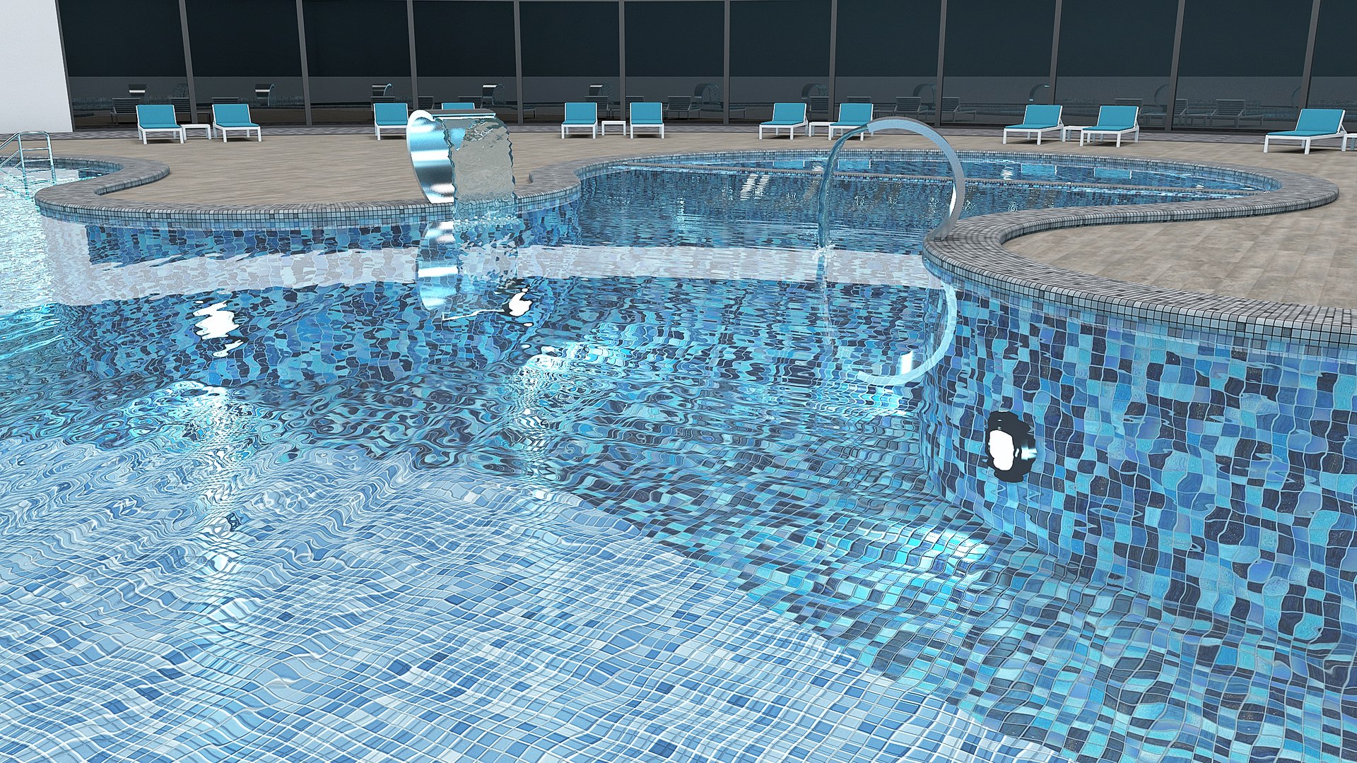 Swimming Pool Infinty 3D Model - TurboSquid 1721774