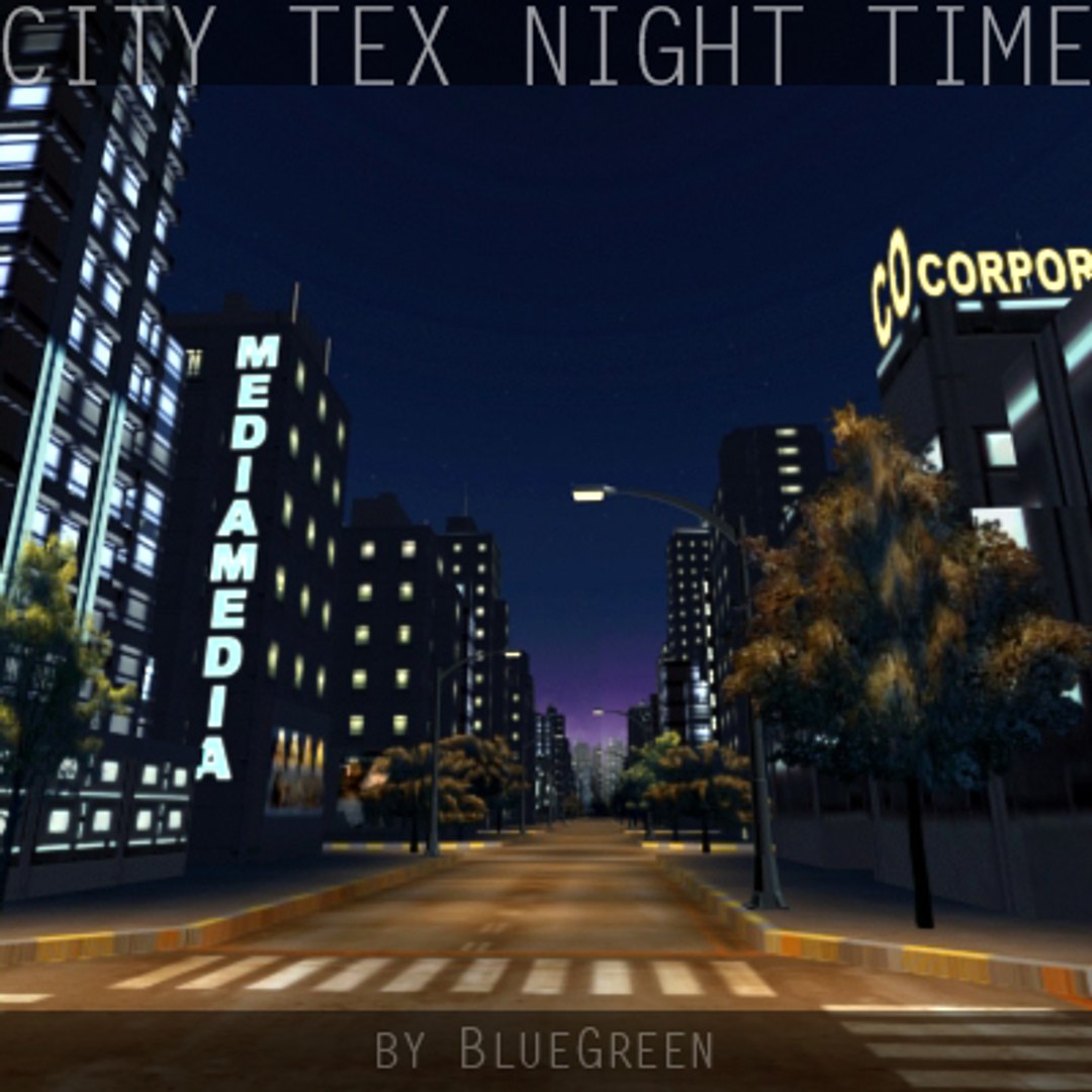 3d Max City Night Time