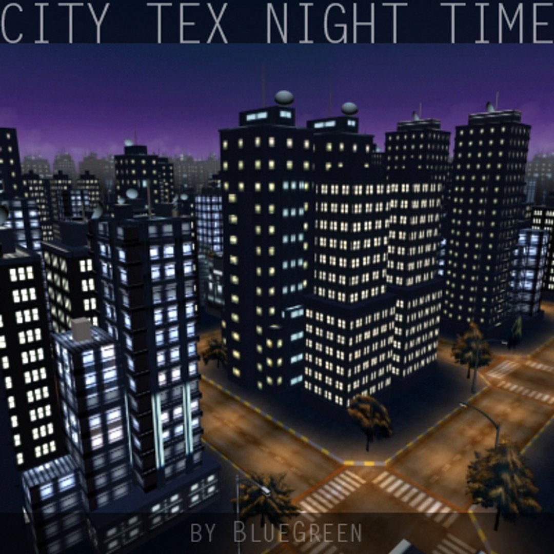 3d Max City Night Time