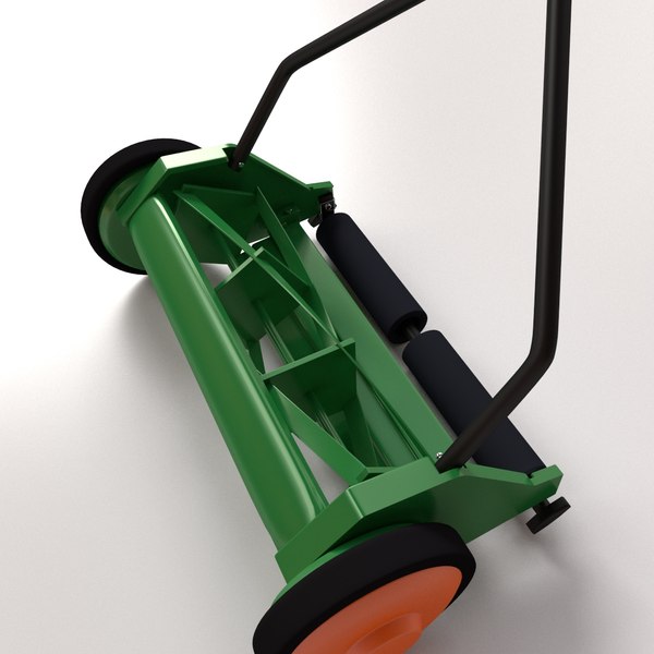 3d model push reel mower