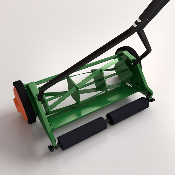 3d model push reel mower