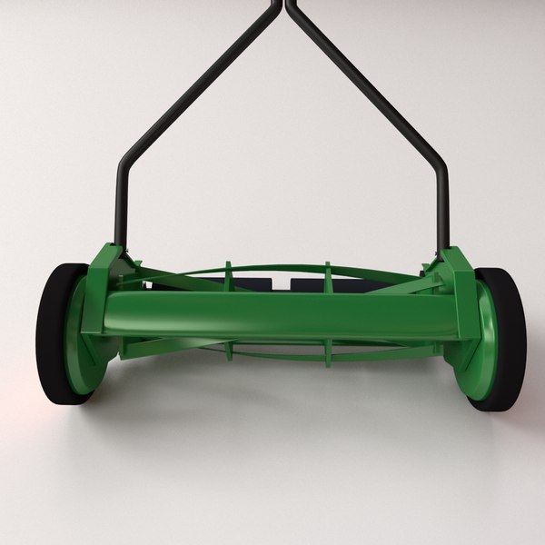 3d model push reel mower
