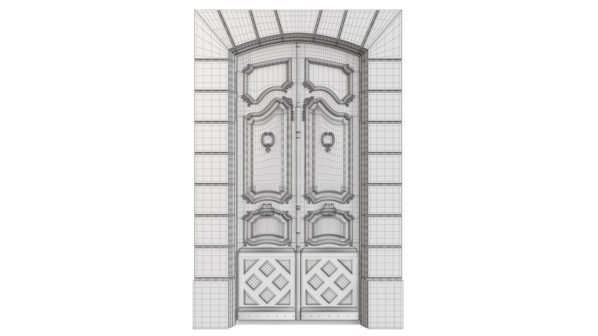 3D Entrance Classic Door 133 - TurboSquid 2358754
