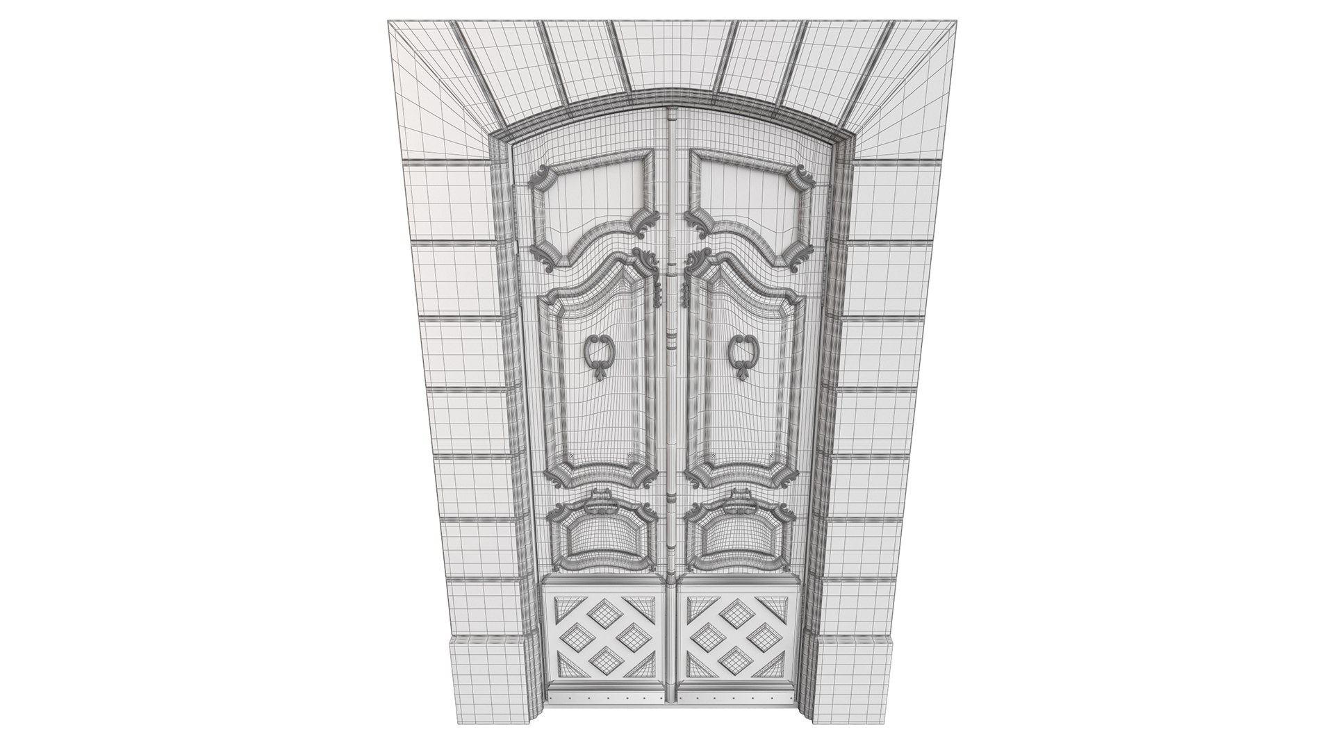 3D Entrance Classic Door 133 - TurboSquid 2358754