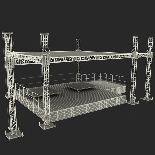 music stage 3d model