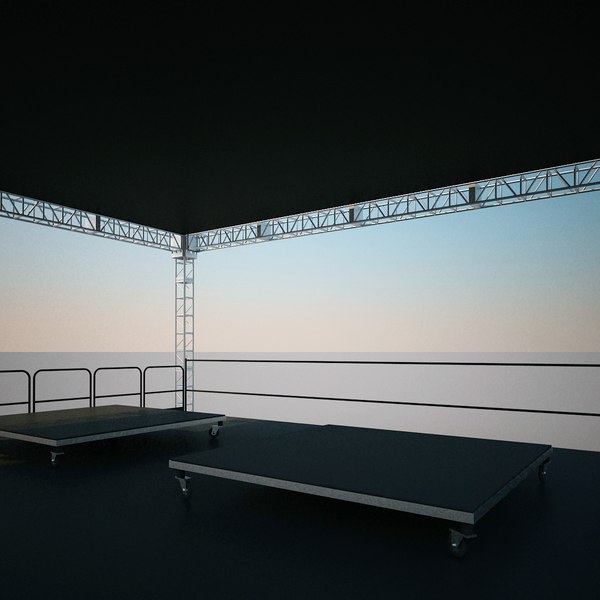 music stage 3d model