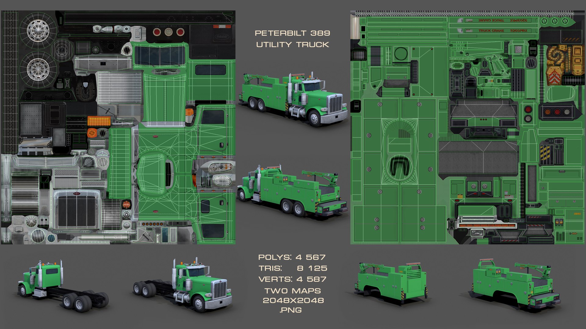 3D Peterbilt 389 2014 Utility Truck S03 Model - TurboSquid 2090012