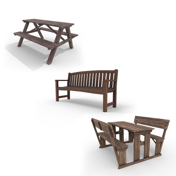 Generic Garden Park Wooden Bench 3D - TurboSquid 2050211