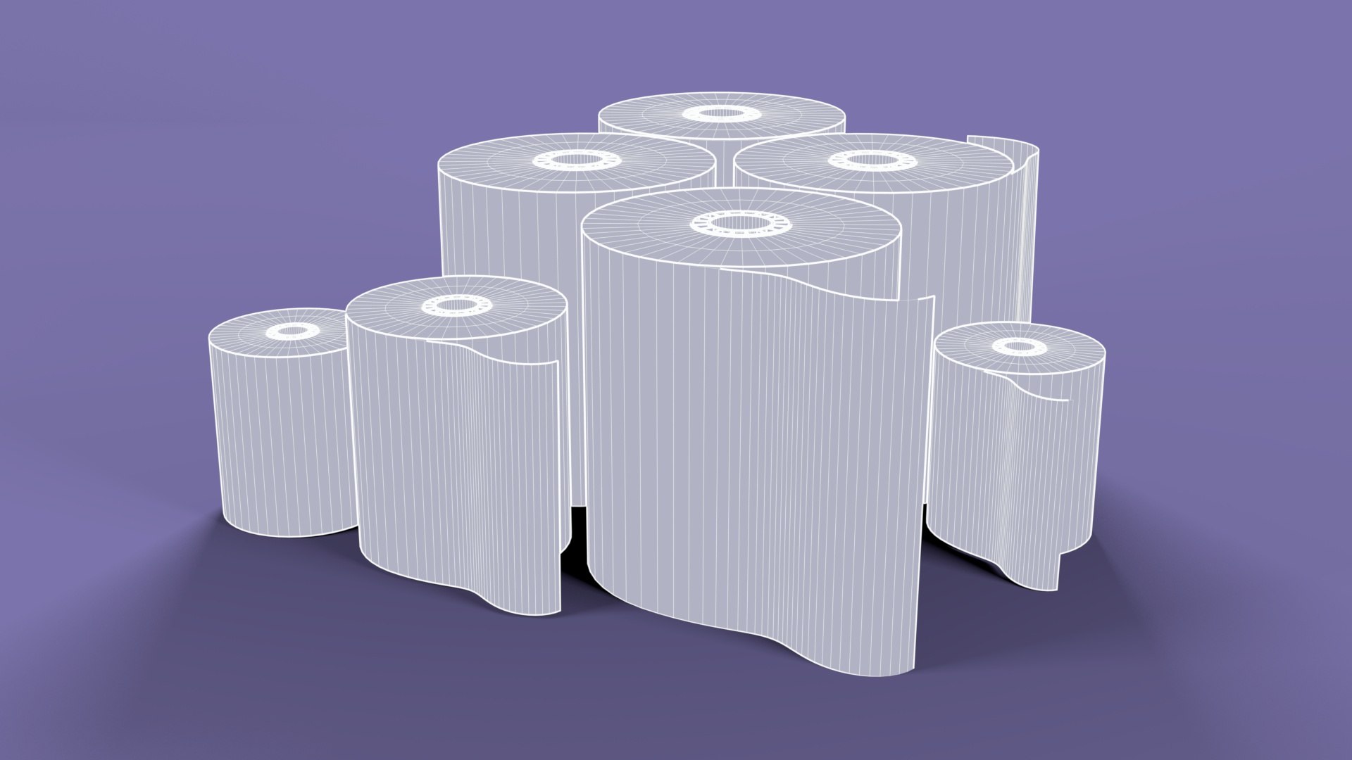 Thermal Paper Rolls 3D Model - TurboSquid 2364809