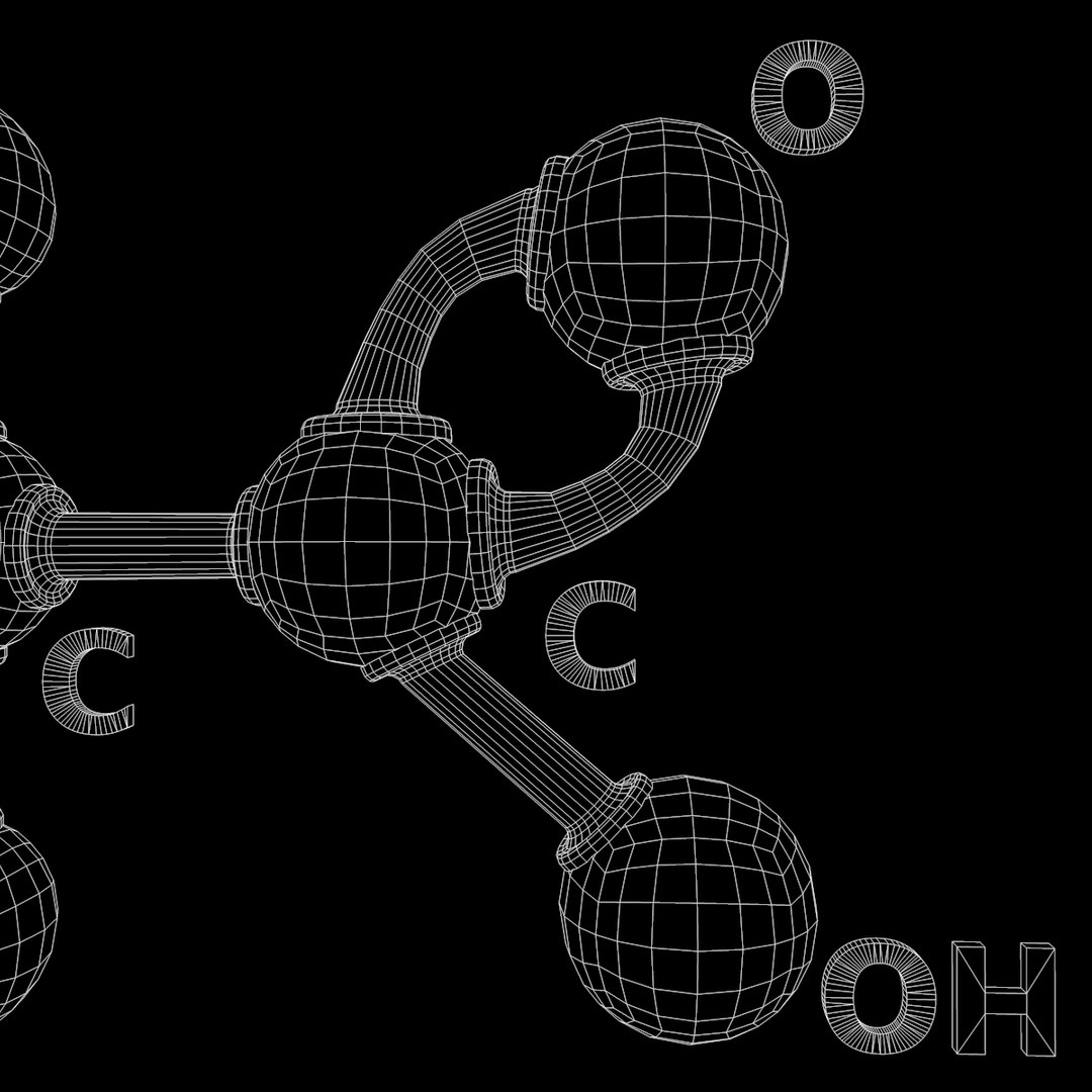 3D Modeled Acetic Acid Structure - TurboSquid 1380729