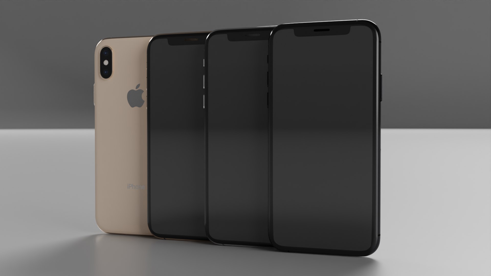 3D iPhone XS All Colors Smartphone - TurboSquid 2081122