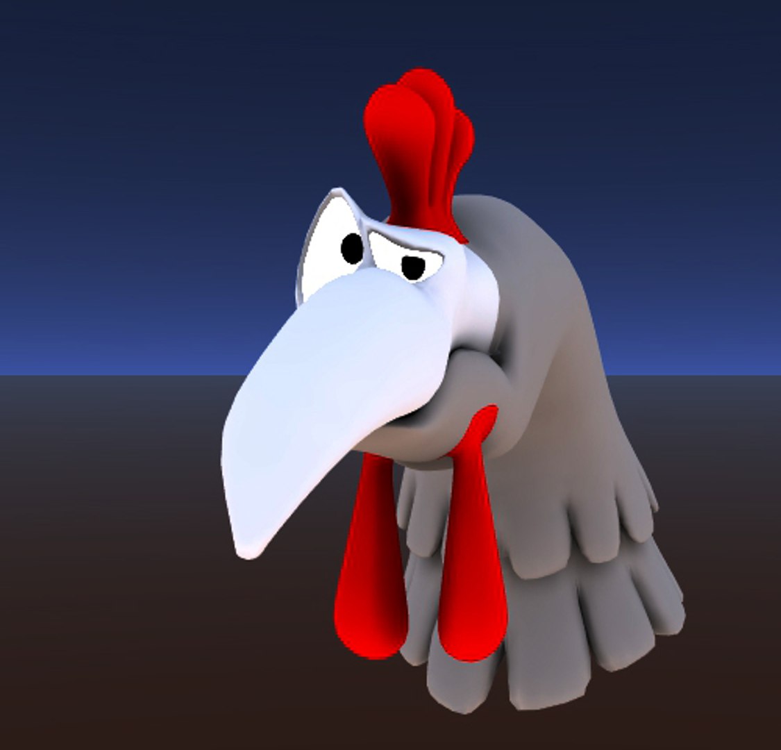 Old Cartoon Chicken 3D Model | 1144091 | TurboSquid