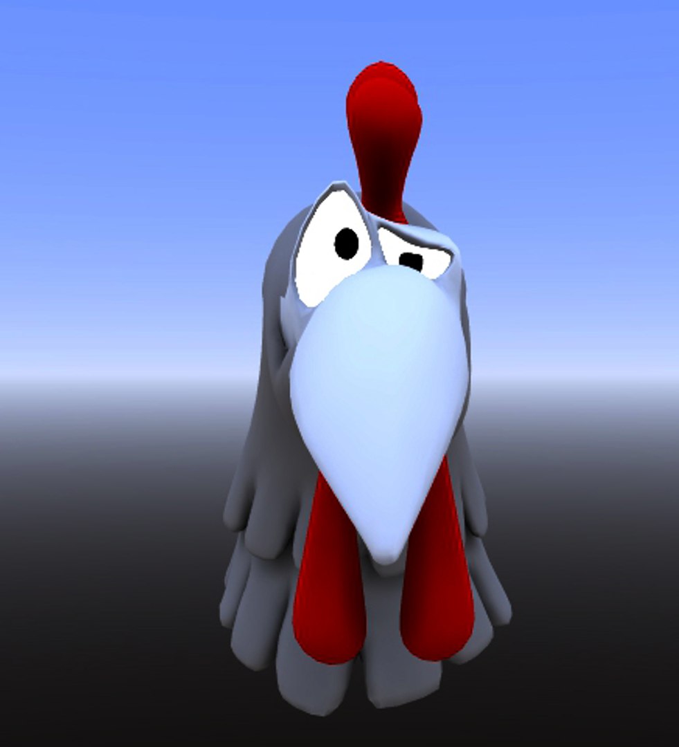 Old Cartoon Chicken 3D Model | 1144091 | TurboSquid