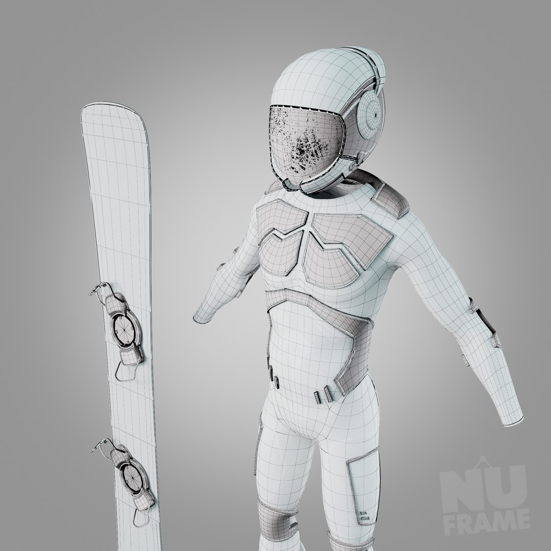 Futuristic Snowboarder Equipment 3D Model - TurboSquid 1768988