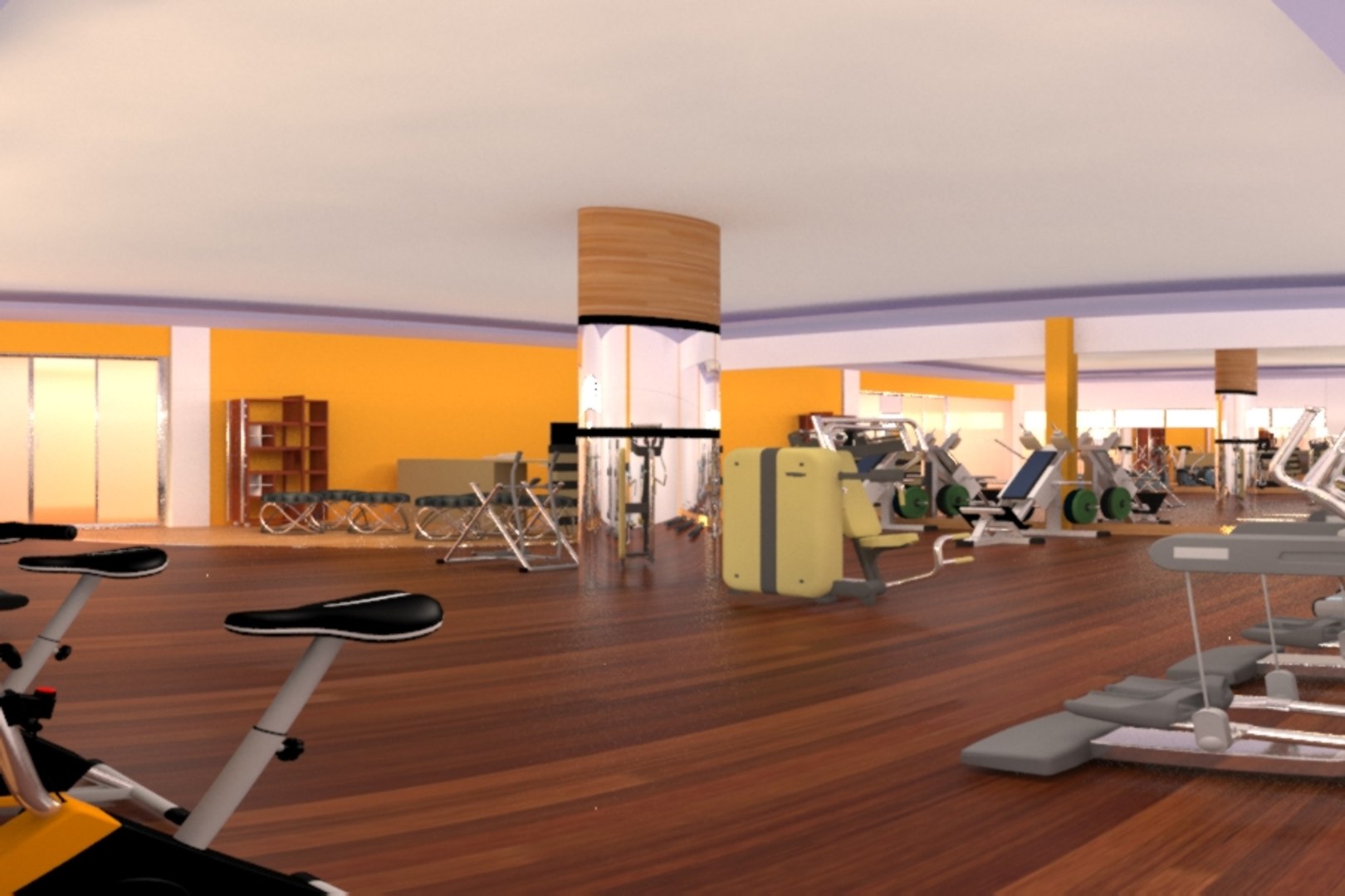 Gymnasium Room 3D Model - TurboSquid 1191136