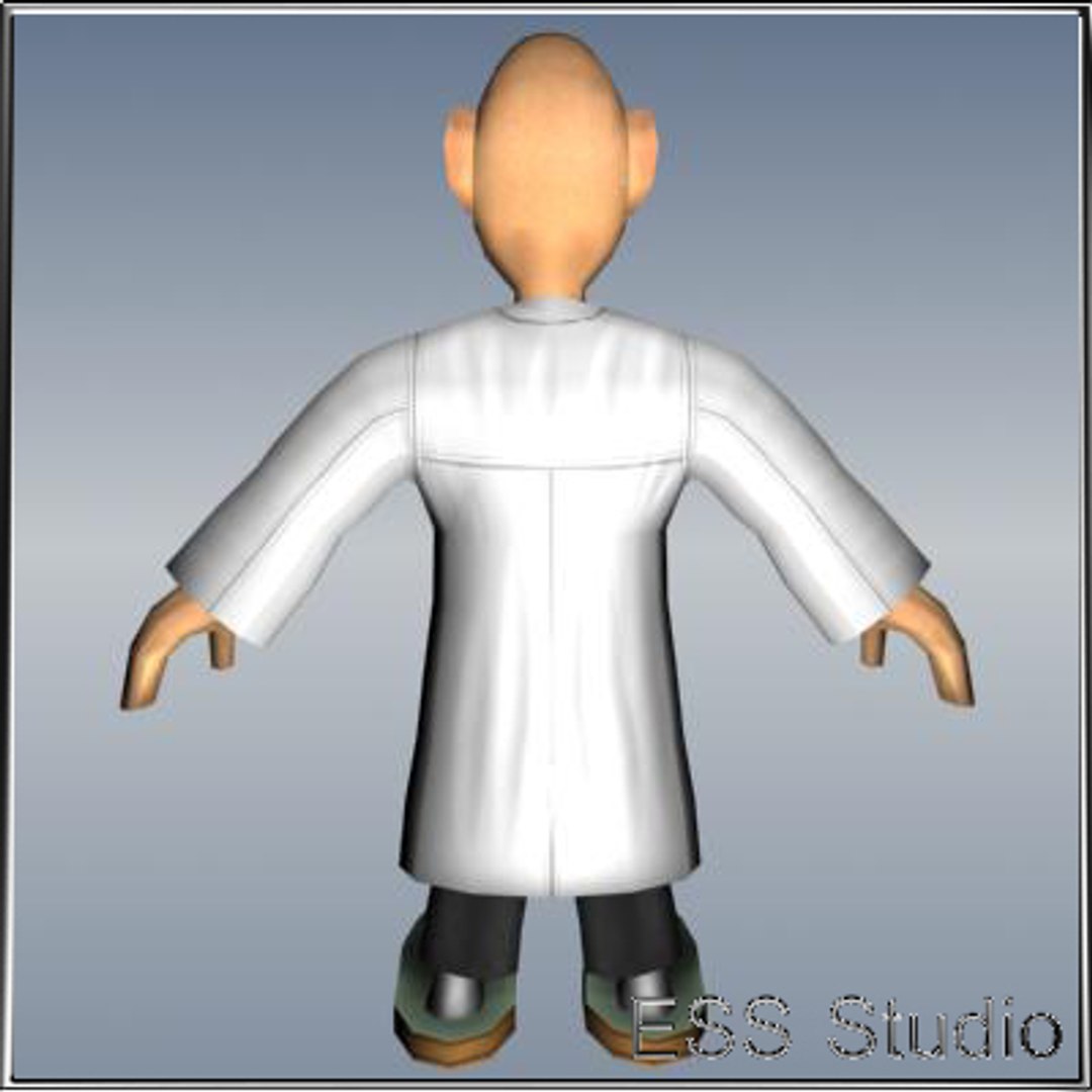 3dsmax Scientist Character Cartoon