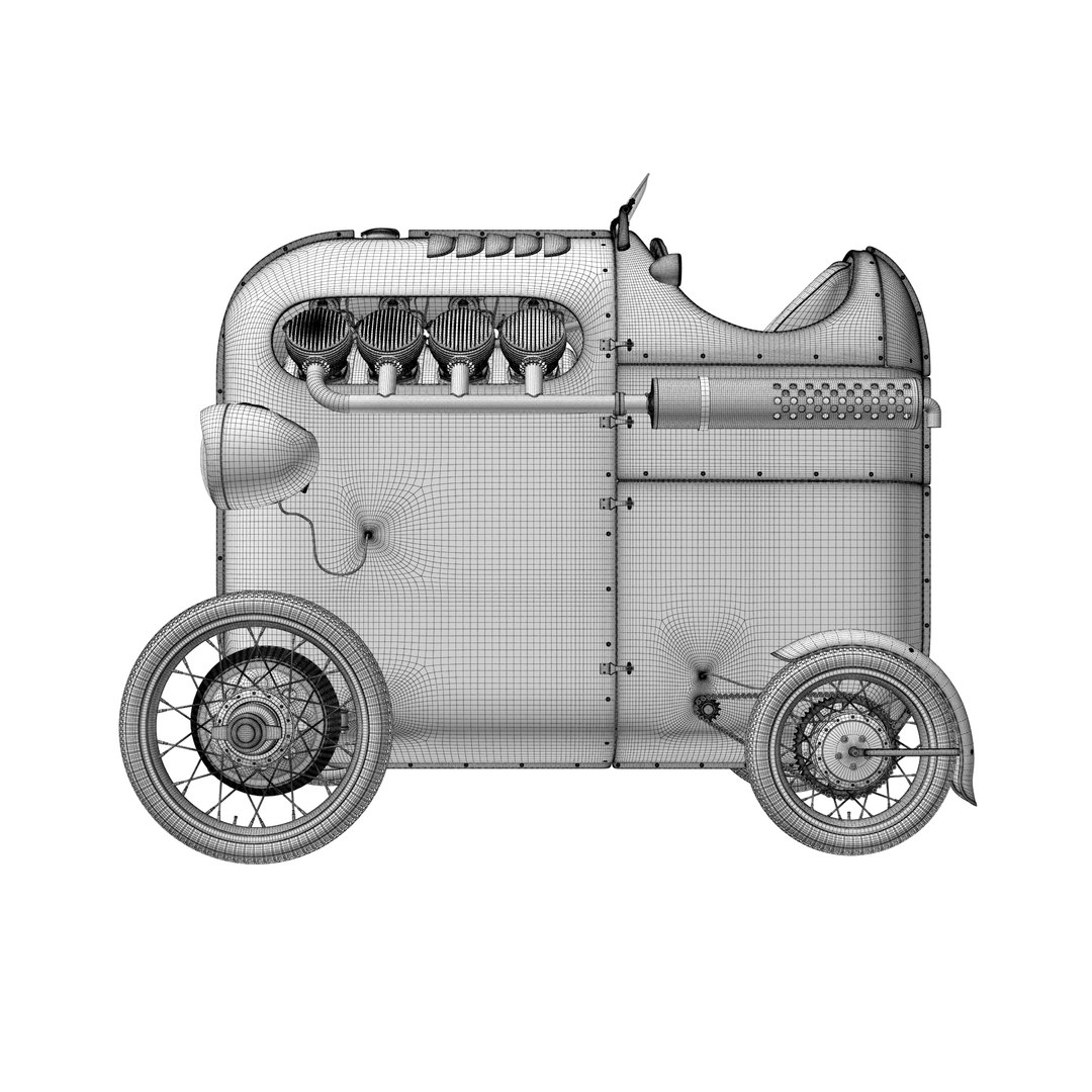 3D Steampunk Race Car - TurboSquid 2100013
